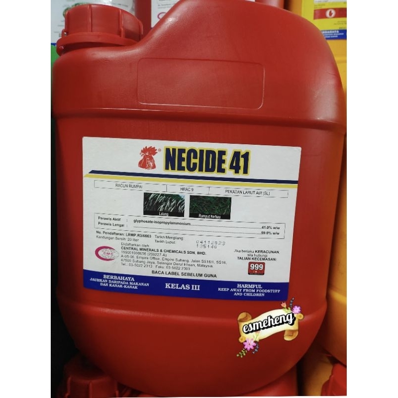 20L CMC Necide 41 / Touch Up / Racun Kampung / Racun Batas ( Ken ...