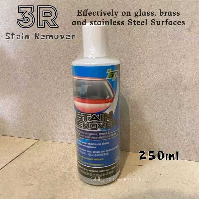 3R STAIN REMOVER 250ML for glass, brass, and stainless steel surfaces ...