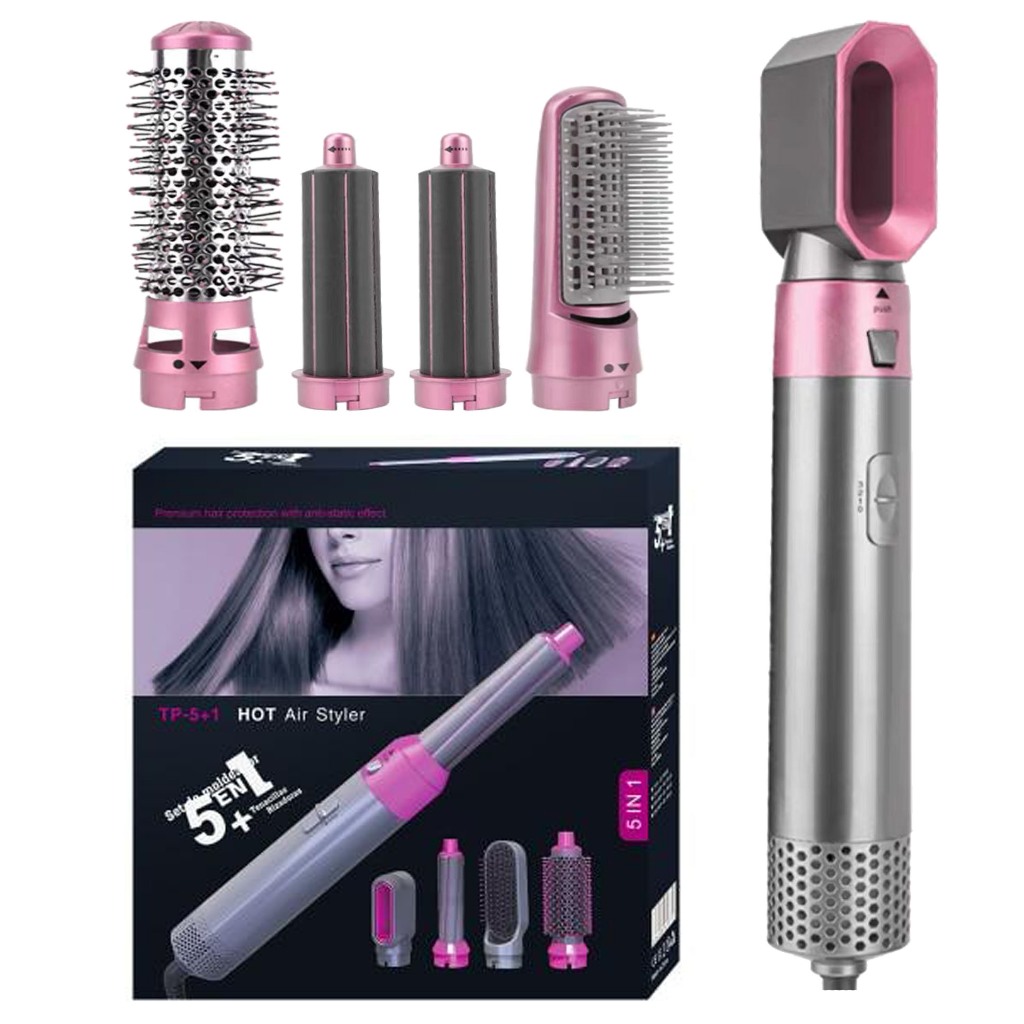 👍READY STOCK👍UPGRADED 5 IN 1Hair Styling Comb Airwrap Hair Curler Hair ...