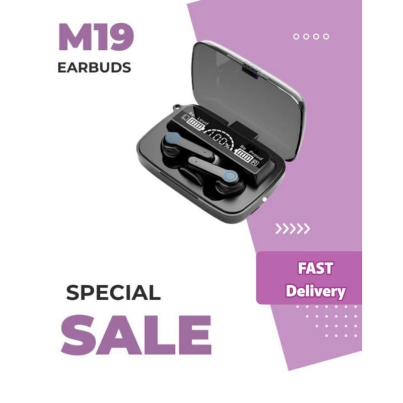 M19 TWS Bluetooth 5.1 Gaming Earphones Full Touch Digital wireless ...