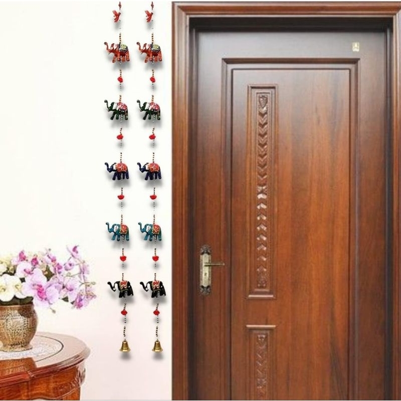 [1PAIR] IndianTraditional Five Elephant Hanging Layer Door Hanging ...