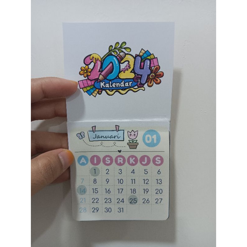 KALENDAR 2024 COMEL KEYCHAIN KALENDAR / CUTE CALENDAR 2024 | Shopee ...