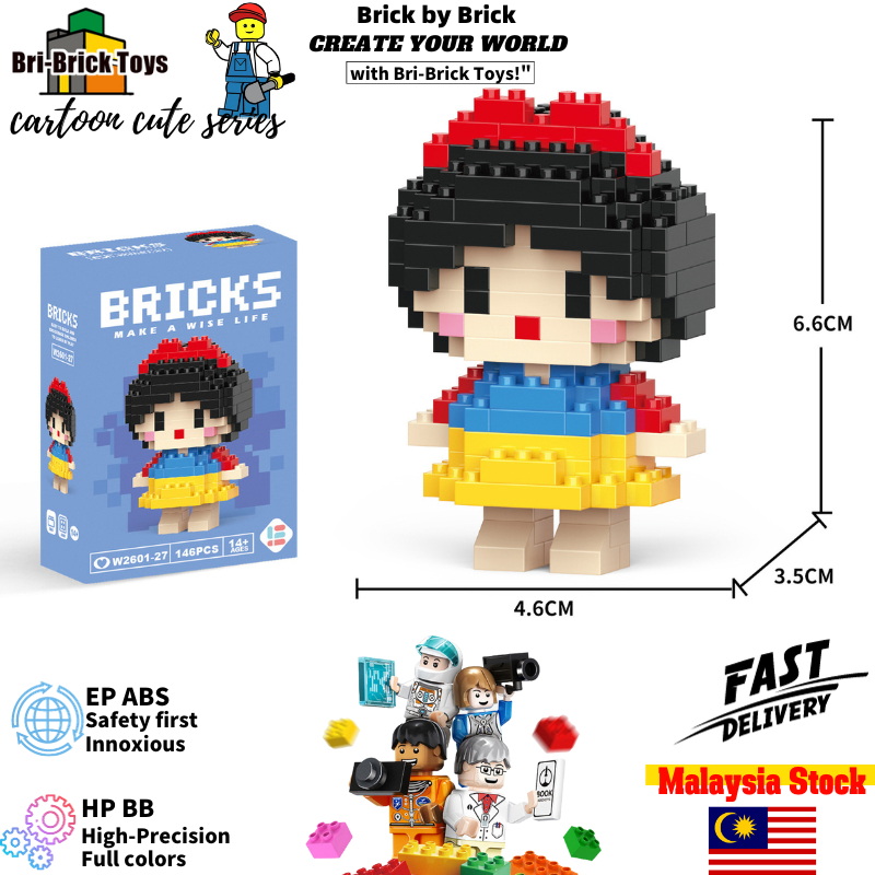 Bri-Brick Toys 3D Minifigures Bricks Cute Nano Building Block Cartoon ...