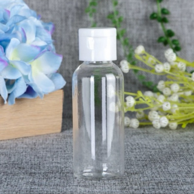 50ml PET Plastic Bottle | Botol Plastik | Round Bottle with flip cap ...