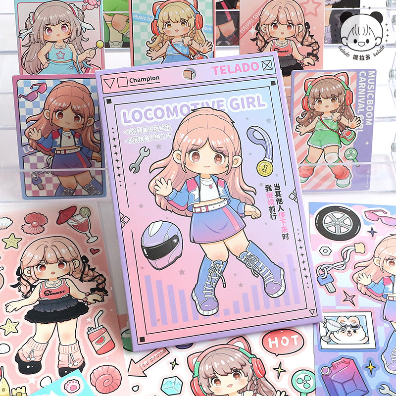 Pek Pelekat Stiker Comel Telado Locomotive Cool Sweet Girl Cute Cartoon ...