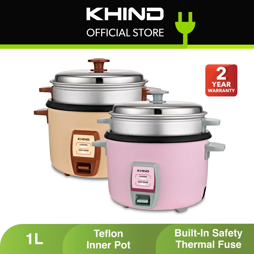 KHIND Electric Rice Cooker | Periuk Nasi Elektrik (1.0L) RC910T ...