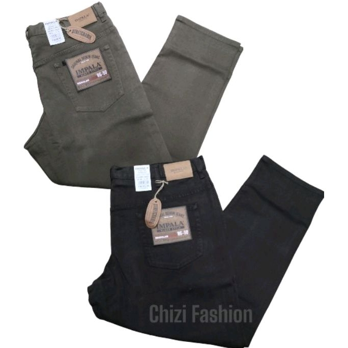 IMPALA MEN'S SLACK JEANS # RG50 # REGULAR FIT STRETCHABLE # BIG SIZE ...