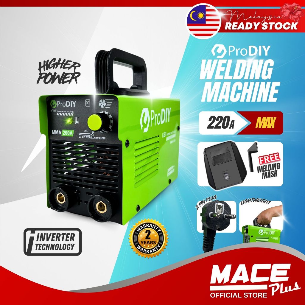 PRODIY MAA-200A IGBT Inverter Welding Machine 20-160A with Accessories ...