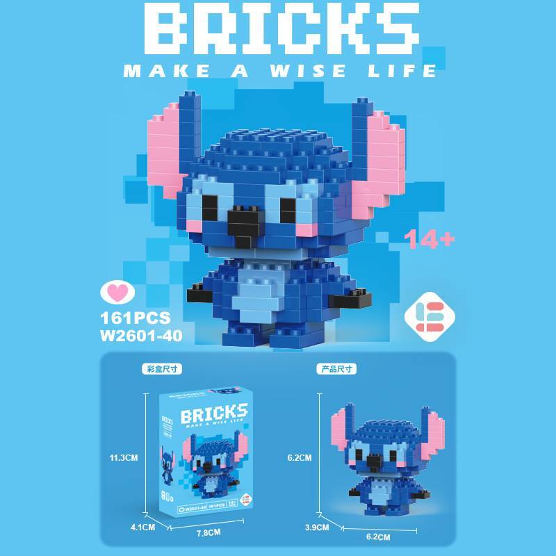 3D Mini Building Block Cute Character Model Nano Block Cartoon block Toys 微颗粒/积木/摆件/玩具礼物/模型 ...