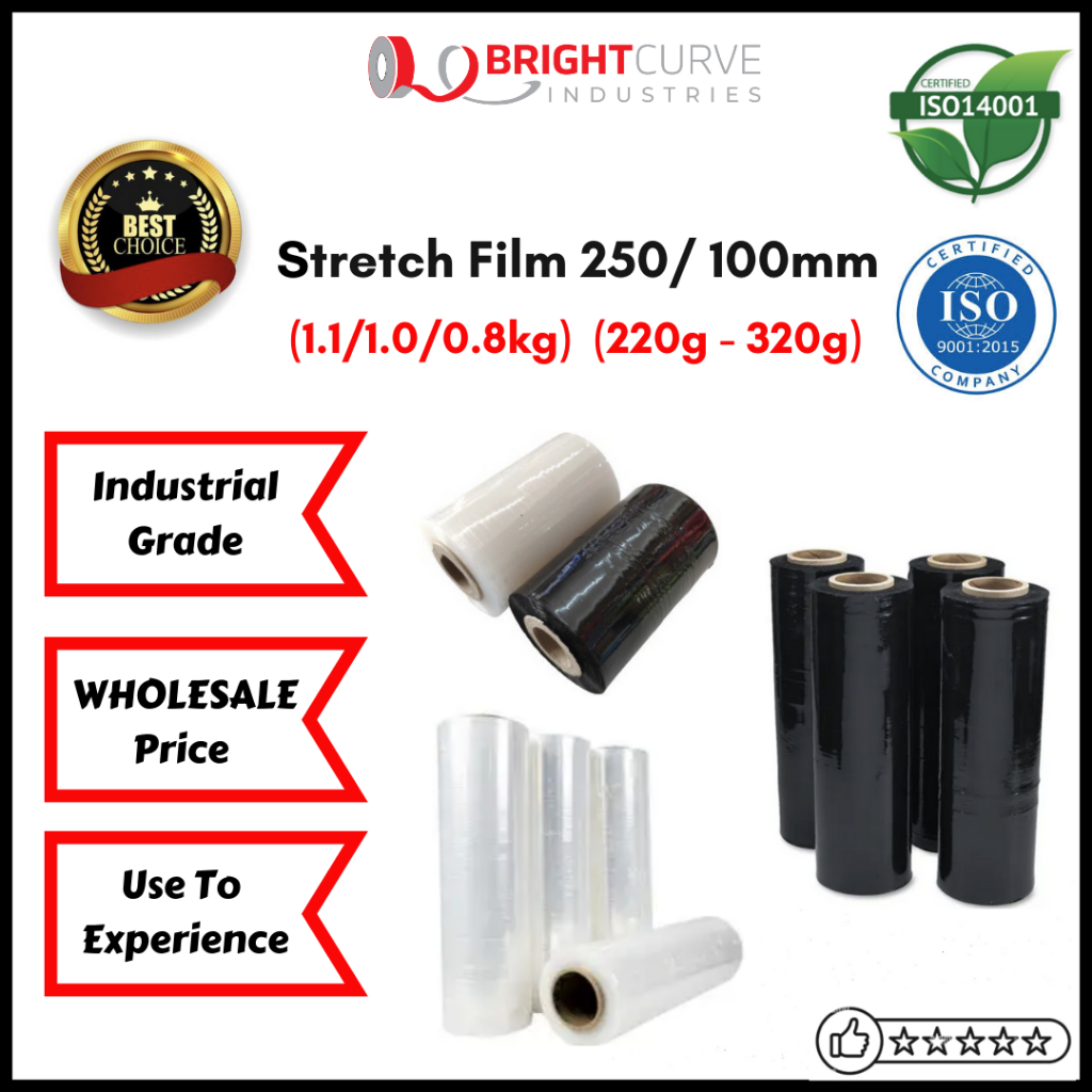 High Grade Mini Stretch Film/ Baby roll 250mm/100mm - 23 micron (1.1kg/ 1kg/ 800g/ 220g/ 250g ...