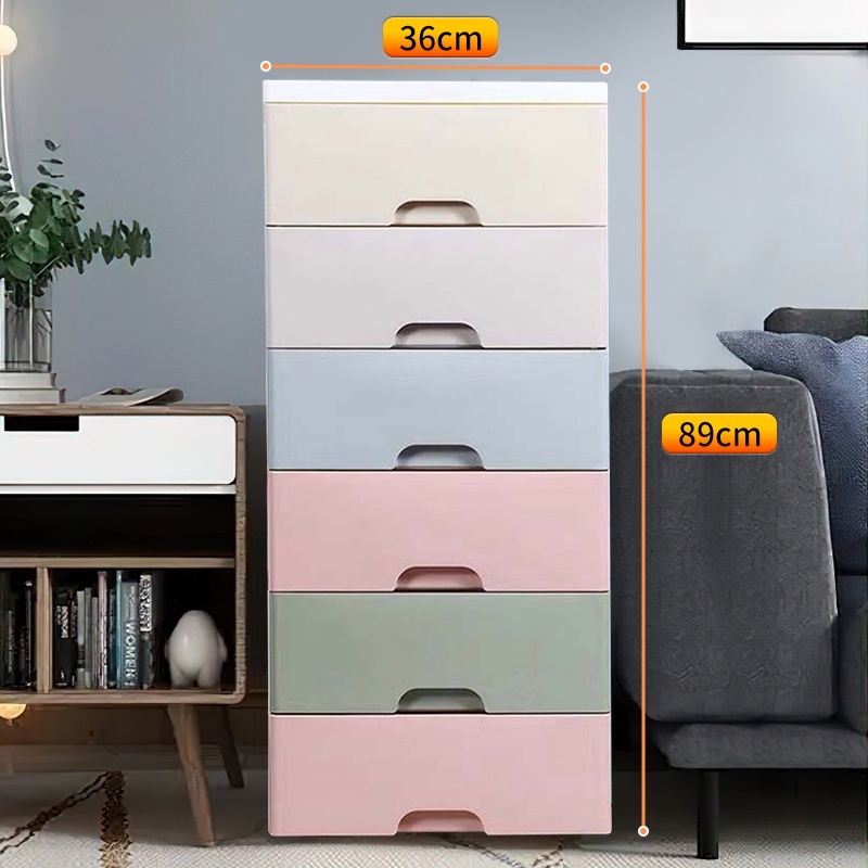 Ready!Plastic Storage Cabinet Drawer Baju Almari Baju Murah With Lock ...