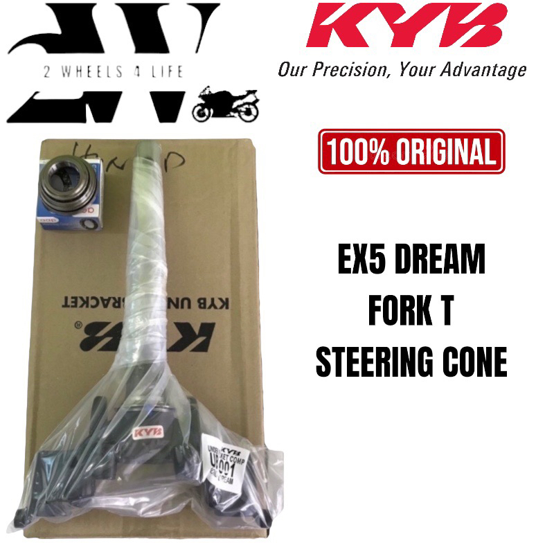 HONDA EX5 DREAM FORK T UNDER BRACKET STEERING STEM STEERING CONE 100% ORIGINAL KYB [UB3001 ...