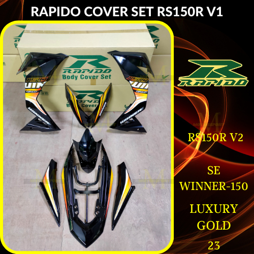 RAPIDO COVER SET RS150R/RS150 V2 V3 WINNER 150 (23) LUXURY GOLD ...