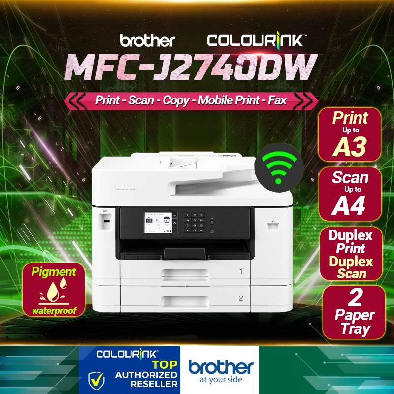 Brother MFC-J2740DW A3 Print A4 Scan Copy Colour Inkjet AIO Printer Wifi Duplex ADF MFC-J2730DW ...