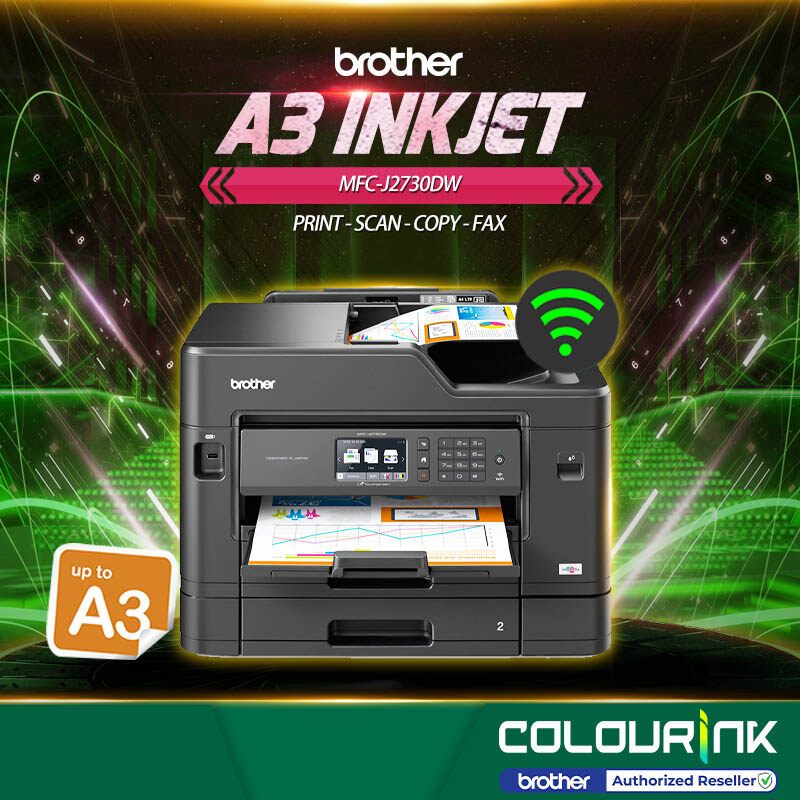 Brother MFC-J2740DW A3 Print A4 Scan Copy Colour Inkjet AIO Printer Wifi Duplex ADF MFC-J2730DW ...