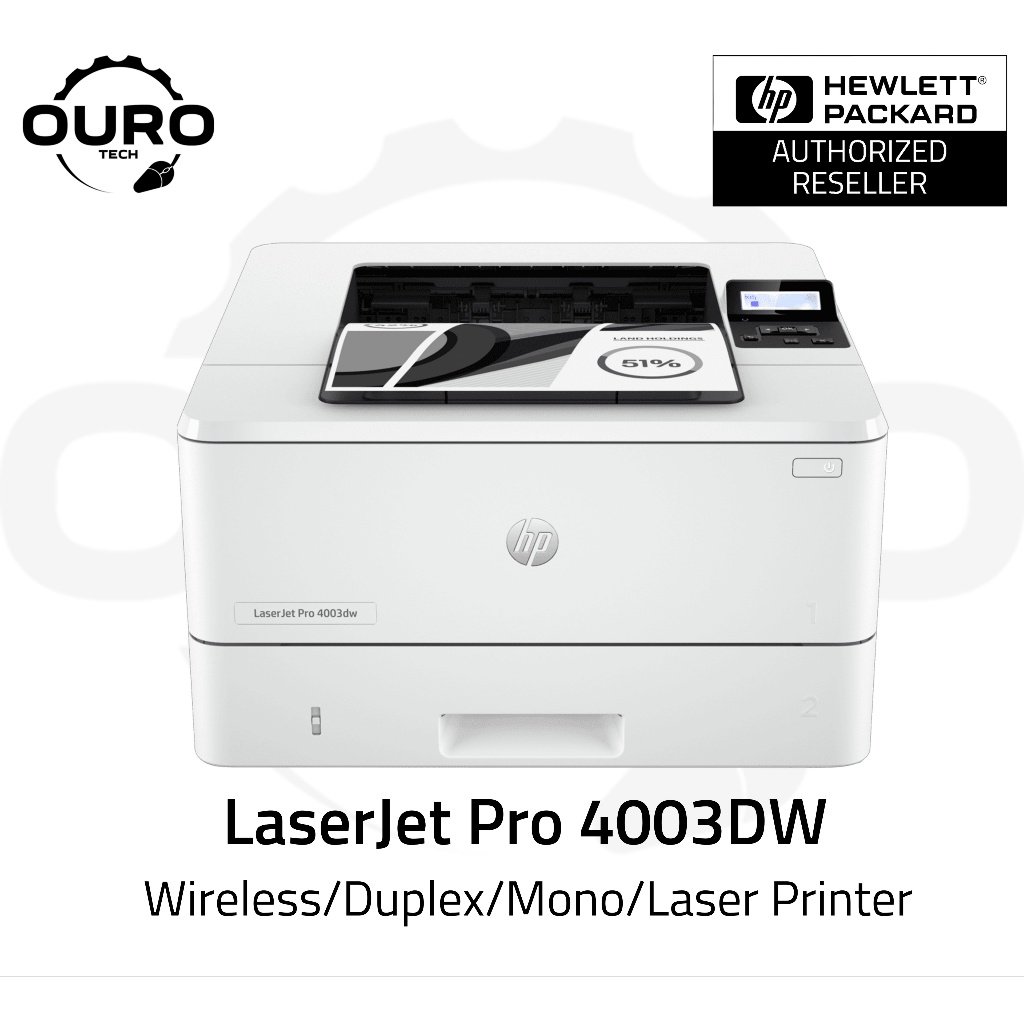 HP LASERJET PRO 4003DW PRINTER ( WIRELESS / MONO / LASER / DUPLEX / A4 ...
