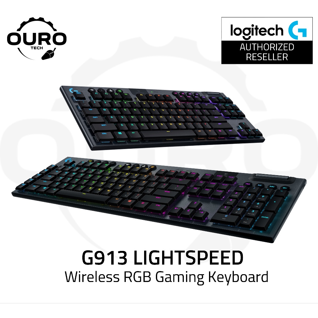 LOGITECH G913 LIGHTSPEED WIRELESS ( FULL SIZE / TENKEYLESS TKL ) RGB ...