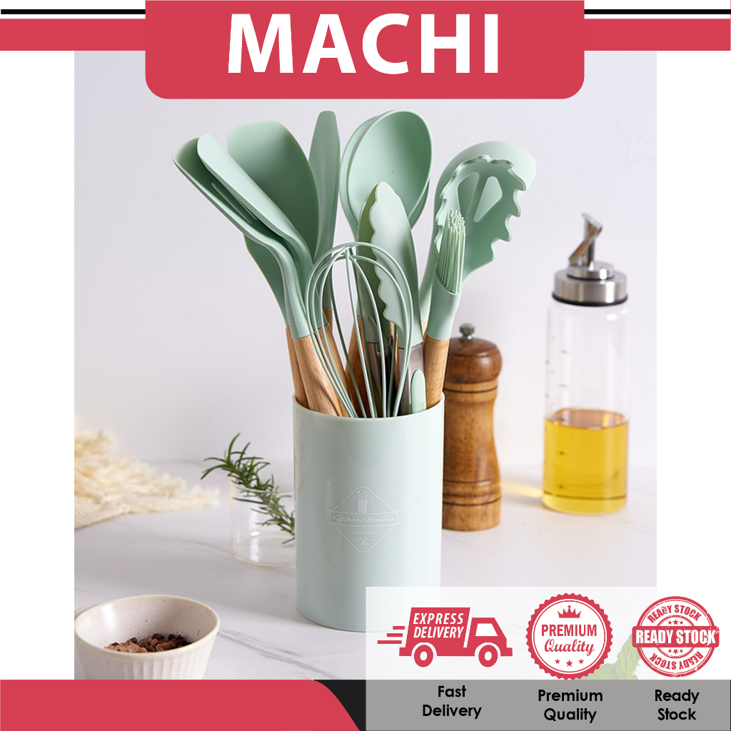 12Pcs Cooking Tools Kitchen Cookware Set Silicone Utensils Cooking Sets ...