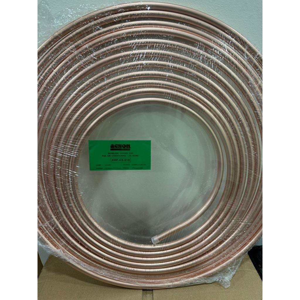 Acson Copper Pipe Copper Tube Air Cond Thickness 0.61mm ACSON (1/4'', 3 ...