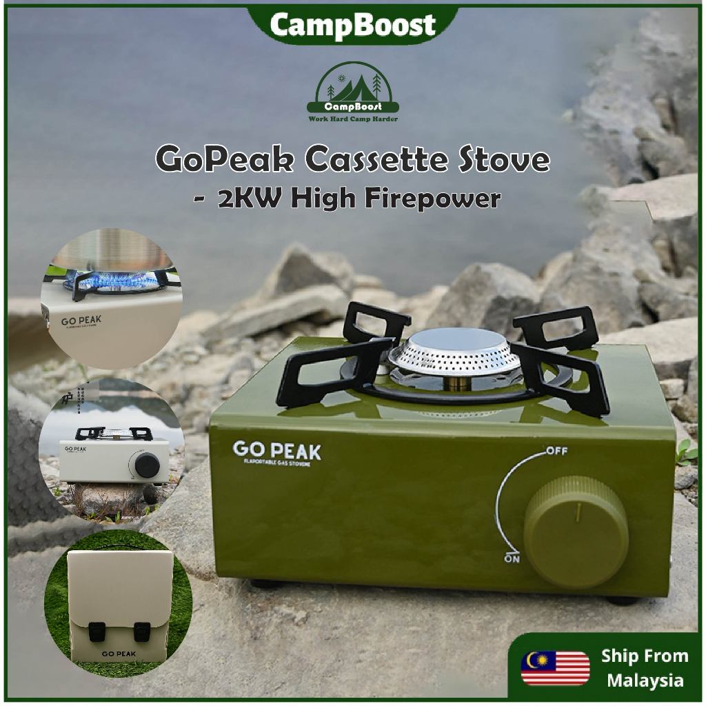 CampBoost GOPEAK Cassette Stove Portable Gas Stove Camping Dapur ...
