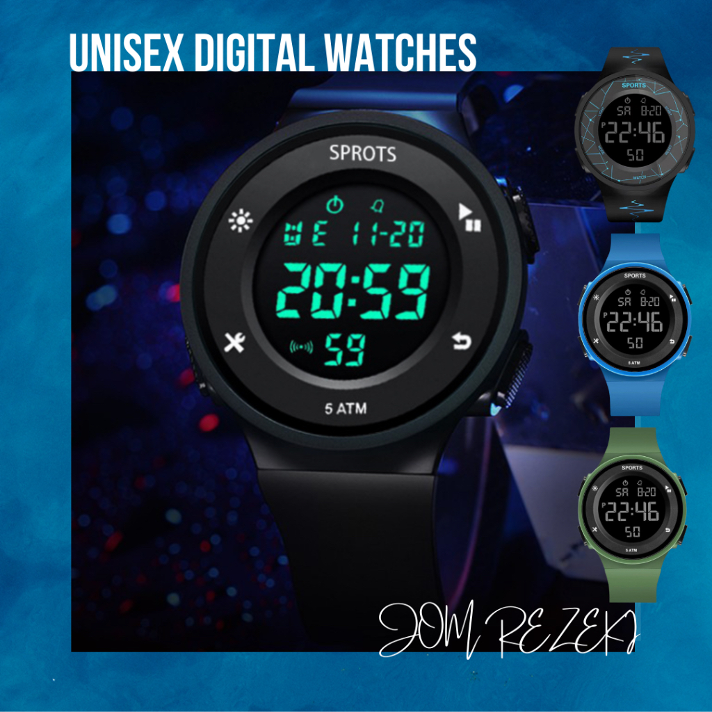 JOM LED Digital Watch Sports Fashion Clock with Luminous digital ...