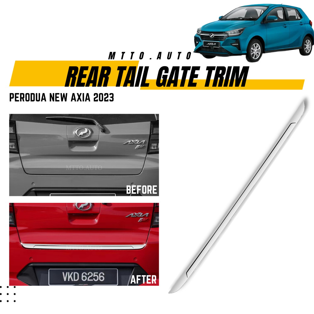 MTTO Perodua New Axia 2023 Interior Car Rear Tail Gate Trim Garnish ...