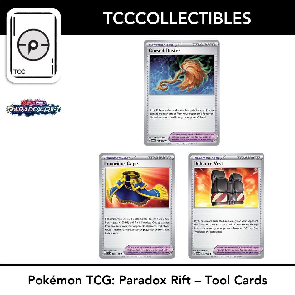 [100% Genuine] Pokemon PTCG Paradox Rift: Tool Card Cursed Duster ...