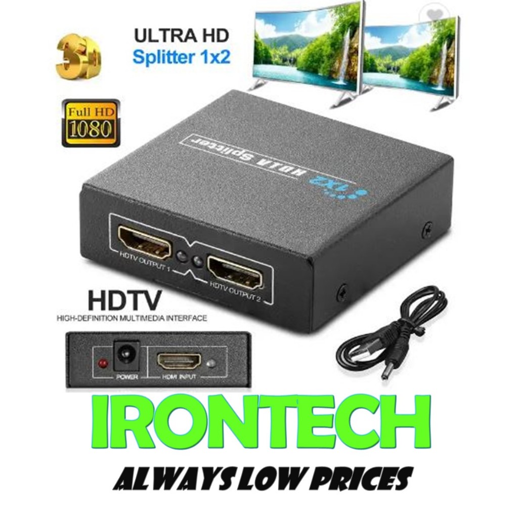 HDTV HDMI SPLITTER 1 IN 2 OUT FULL HD Support HD CP | Shopee Malaysia