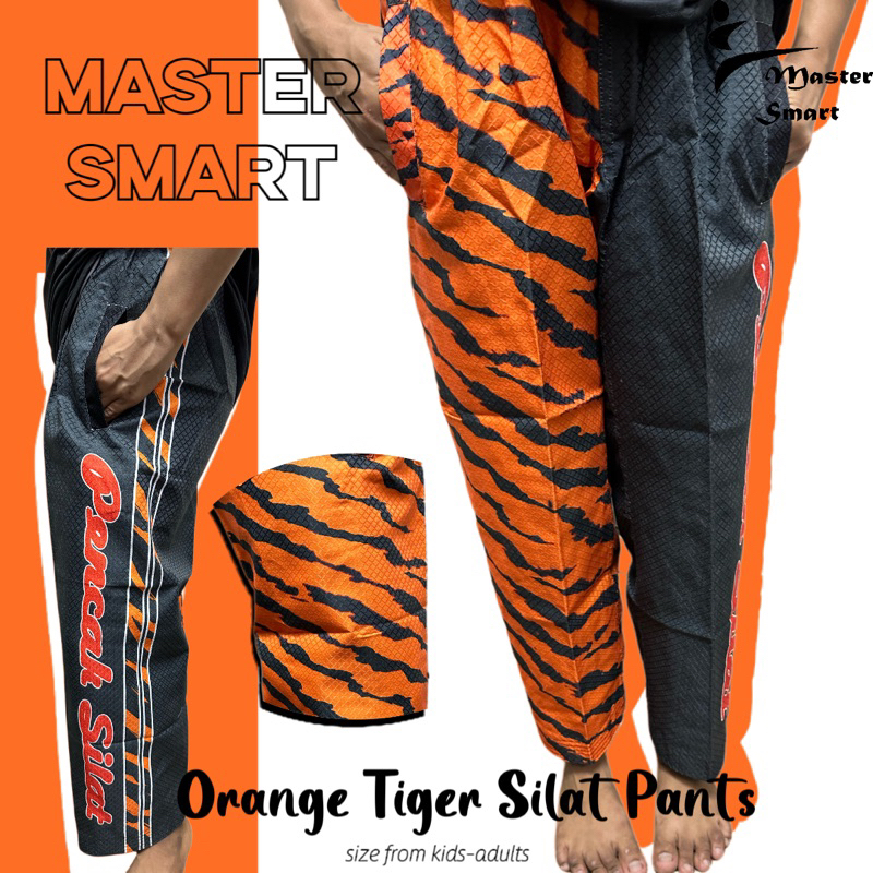 SILAT SELUAR ORANGE TIGER TRAINING PANTS PENCAK SILAT TIGER | Shopee ...