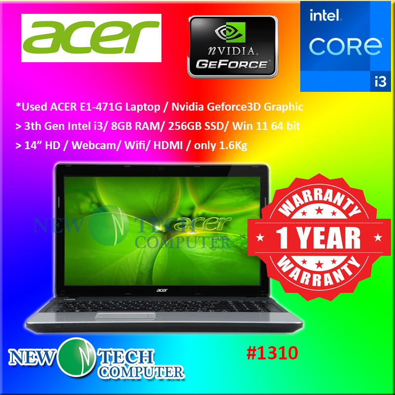 #1310 *Used / 2nd Hand / Budget LaptoP Acer Aspire E1-471G Intel Core ...