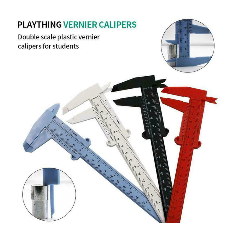 Mini Plastic Ruler Sliding 80mm Vernier Caliper Gauge Caliper Opening ...