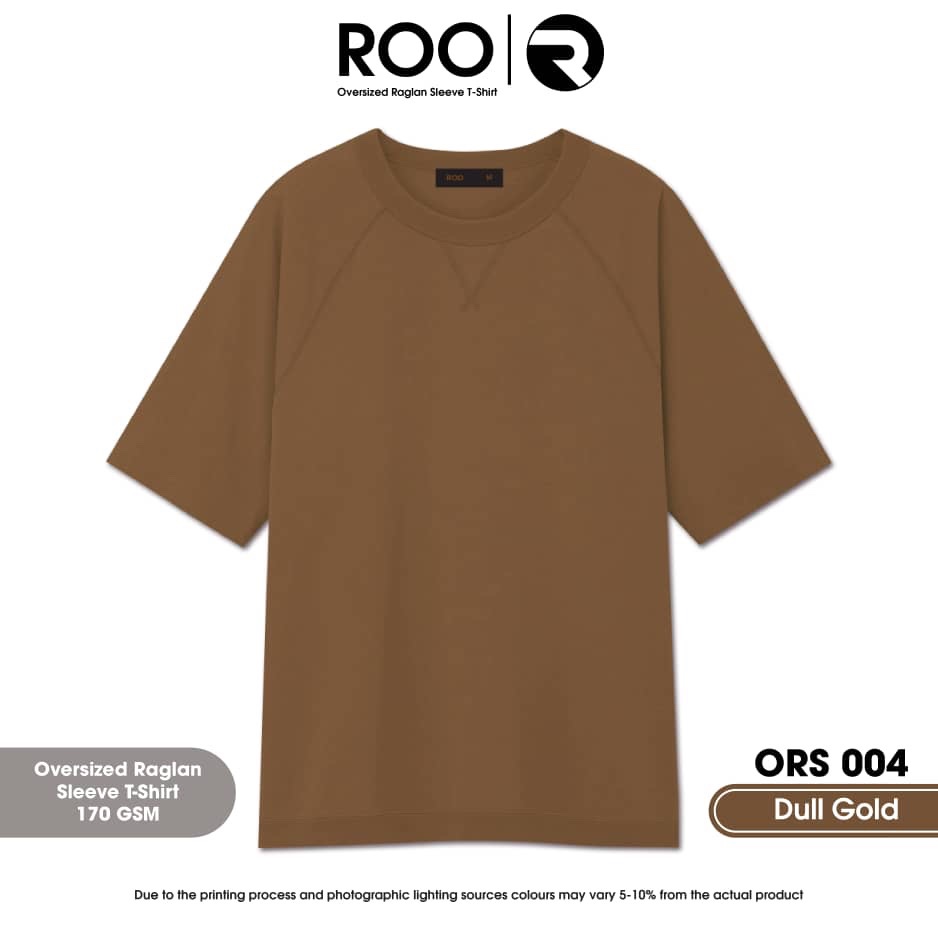 ROO Oversized Raglan Sleeve T-Shirt 100% Cotton | Shopee Malaysia