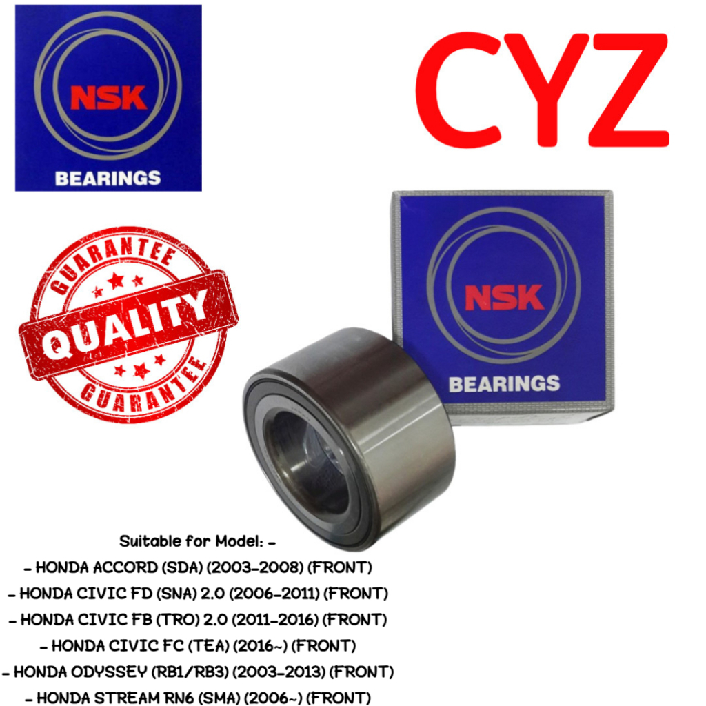 Front Wheel Bearing HONDA CIVIC SNB FD 2.0, TRO 2.0, ACCORD SDA, CIVIC ...