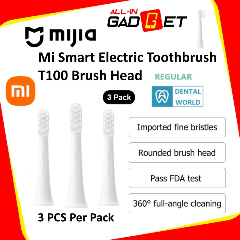 Original Xiaomi MIJIA T100 Toothbrush Replacement Brush Heads Oral Deep Cleaning Whitening Gum ...