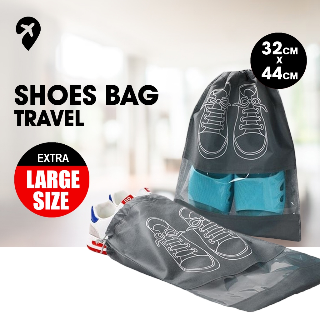 Shoe Bag Waterproof Travel Shoes Bag Dust Proof Extra Large Beg Kasut ...
