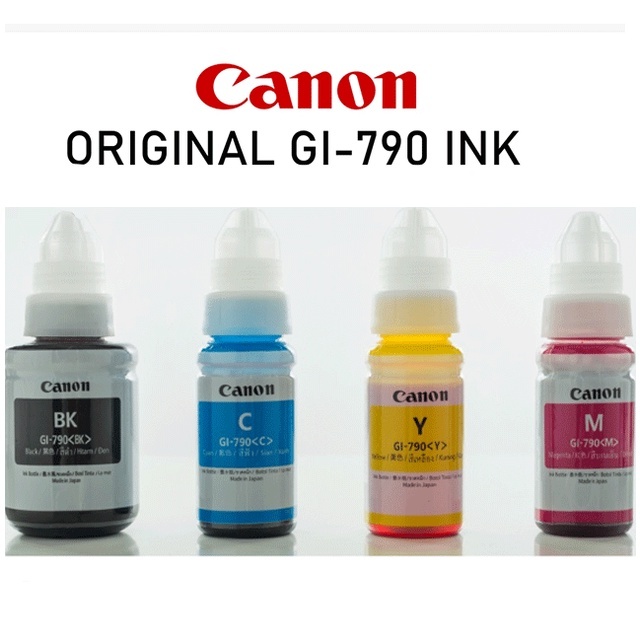 ORIGINAL CANON GI790 GI-790 BLACK CMY ORIGINAL REFILL INK G1000 G1010 ...