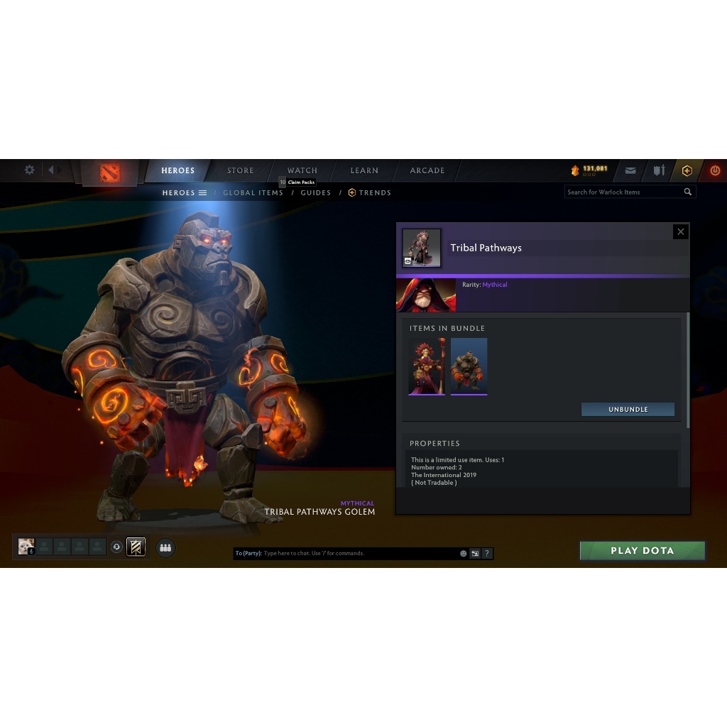 Warlock TI8 Collector Cache | Shopee Malaysia