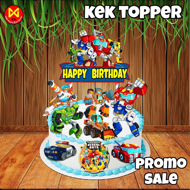 Kek Topper Transformers: Rescue Bots | Shopee Malaysia