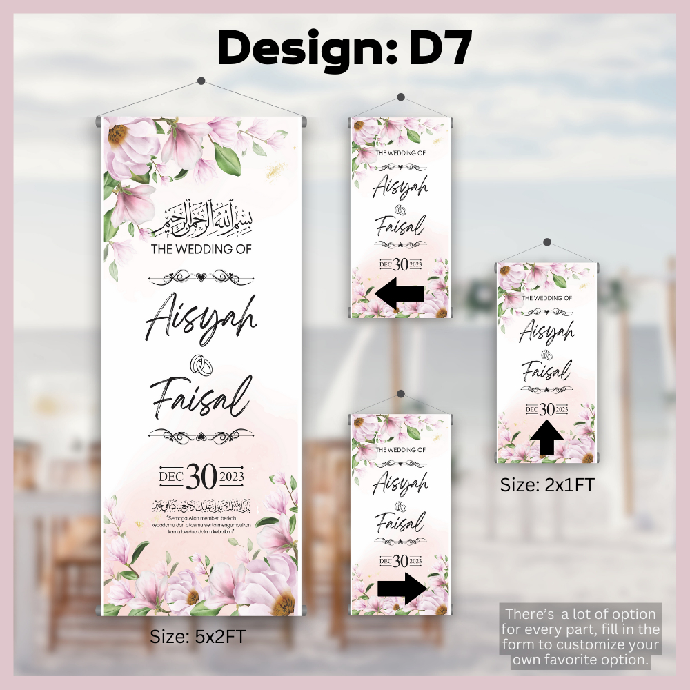 Bunting Kahwin 2x5 ft Wedding Bunting Majlis Perkahwinan/Banner Kahwin ...