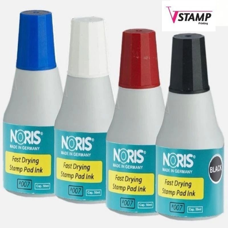 NORIS Fast Drying Ink#007untuk cop plastic 50ml) (Textile ink 10ml⚫ ...