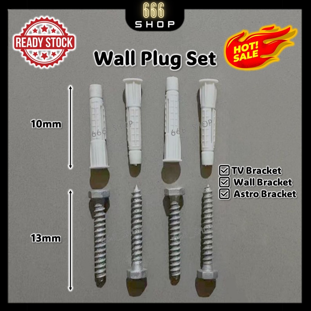 TV Bracket, Astro Bracket, Wall Bracket (Wall Plug Set) | Shopee Malaysia