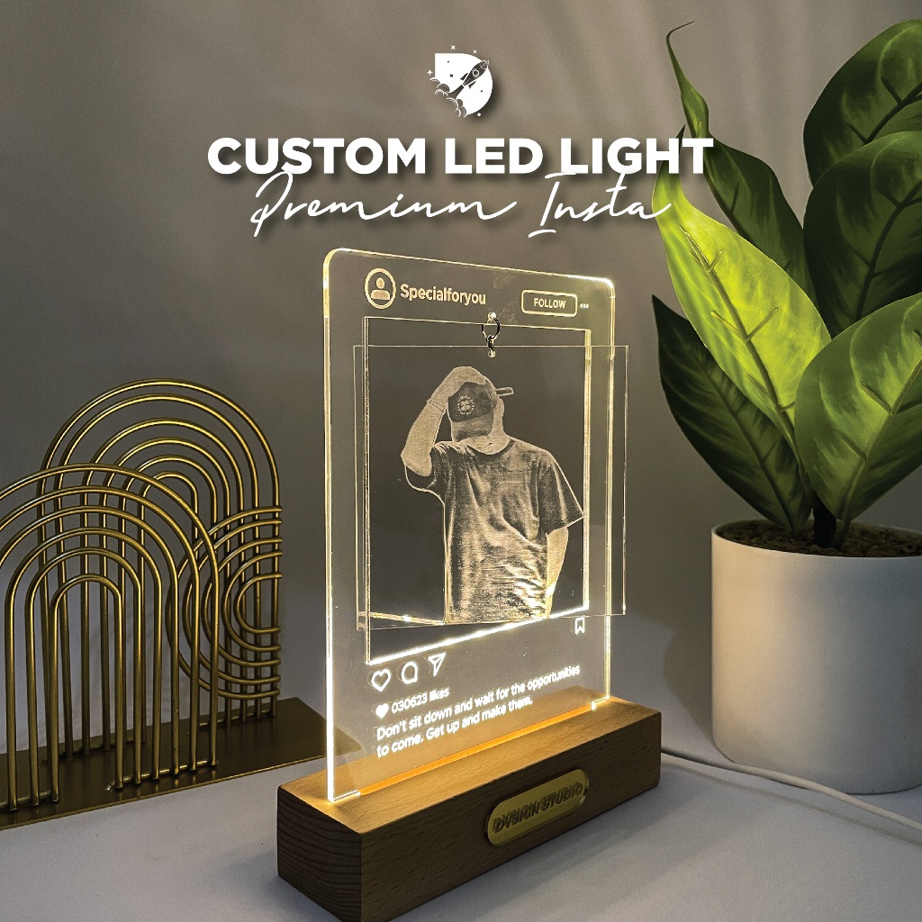 Custom LED Light Engrave InstaPhoto | Gift Light Engrave | Couple Gift Engrave | Family Photo ...