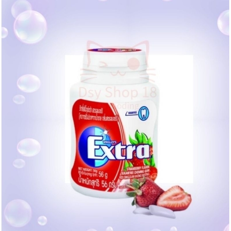 WRIGLEY'S Doublemint Extra Sugarfree Chewing Gum Strawberry 56g | Shopee Malaysia