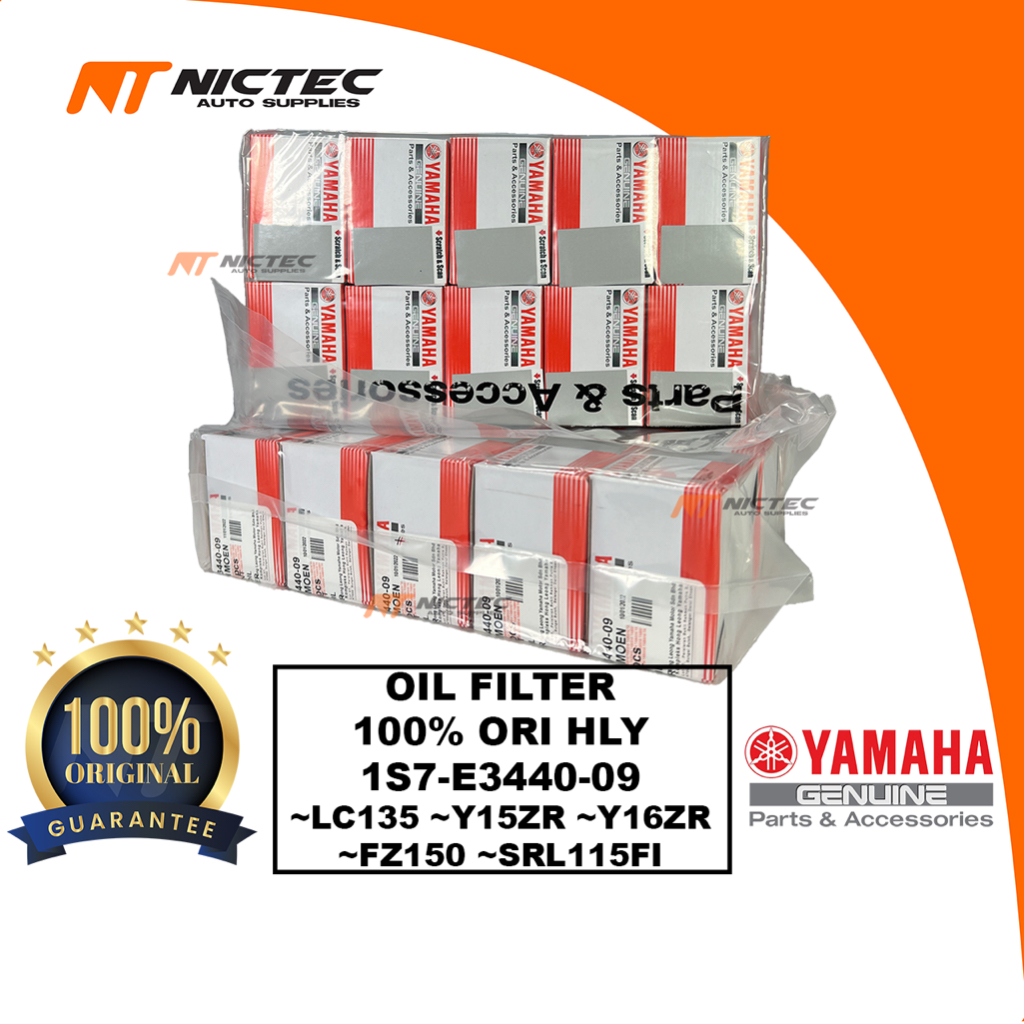 YAMAHA OIL FILTER SATU PACK 100% ORIGINAL HLY 1S7-E3440-09 LC135 Y15ZR ...