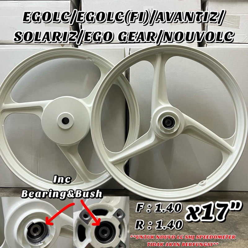 SPORT RIM ENKEI 3 BATANG ORIGINAL FULL CHOP YAMAHA EGO GEAR EGO SOLARIZ ...