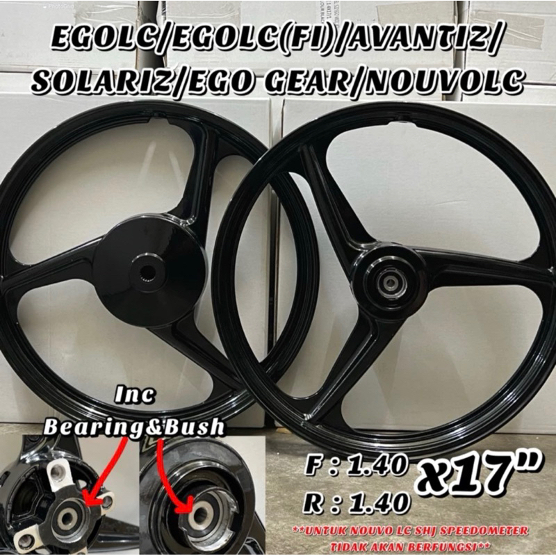 SPORT RIM ENKEI 3 BATANG ORIGINAL FULL CHOP YAMAHA EGO GEAR EGO SOLARIZ ...