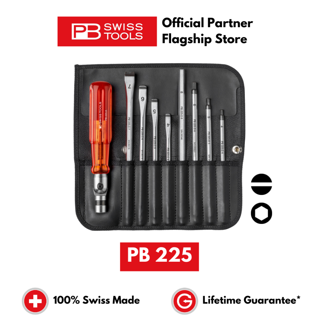 Classic Articulated Handle Set with Interchangeable Blades PB Swiss Tools PB 225 | Shopee Malaysia