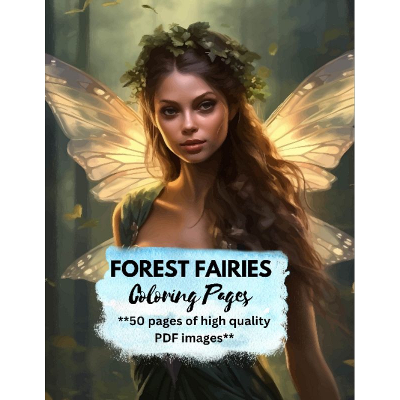 Beautiful Forest Fairies Coloring Pages for kids and adults - High ...