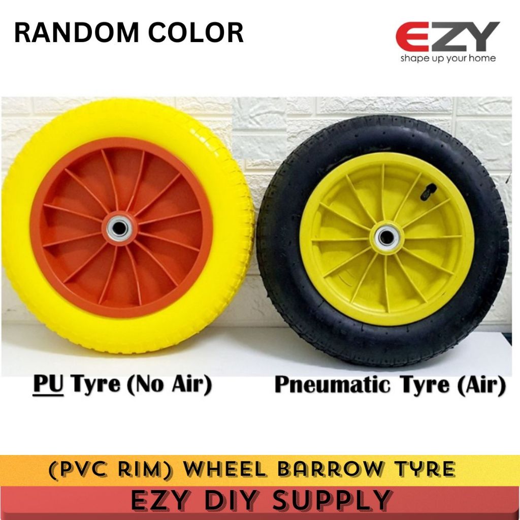 [Air Wheel/PU Foam Wheel] Heavy Duty Wheel Barrow Tyre With Pvc Rim ...