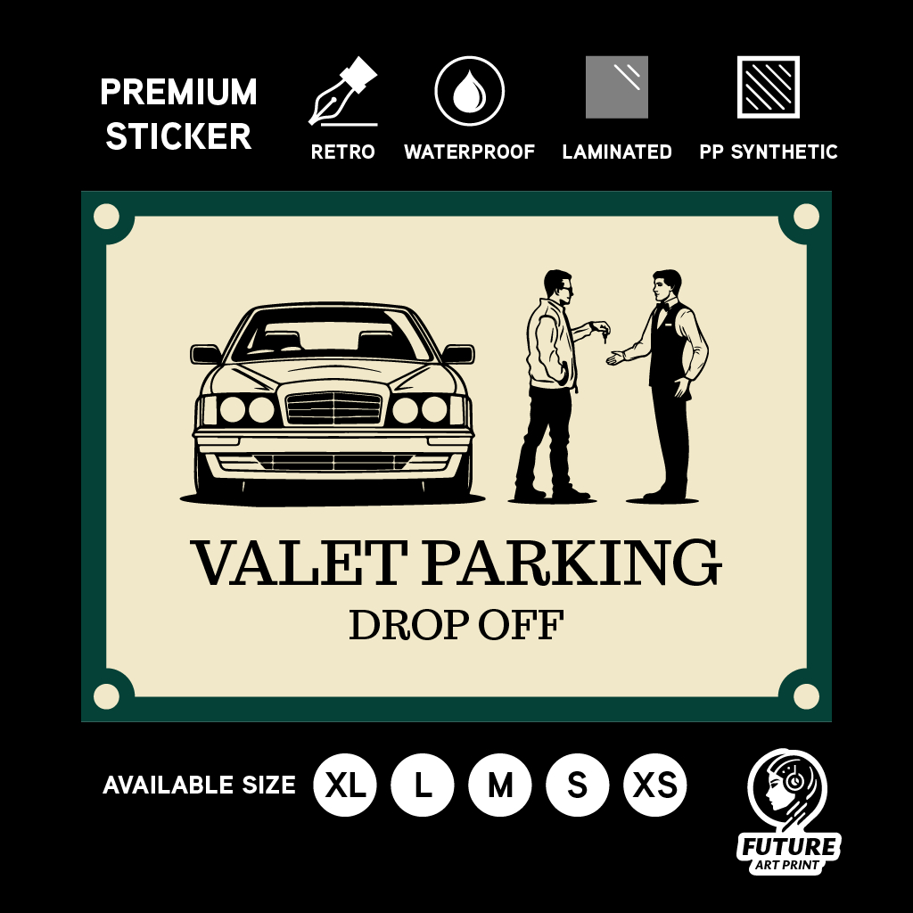 Valet Parking Drop Off. Premium Sticker Sign Signage. Car Park ...